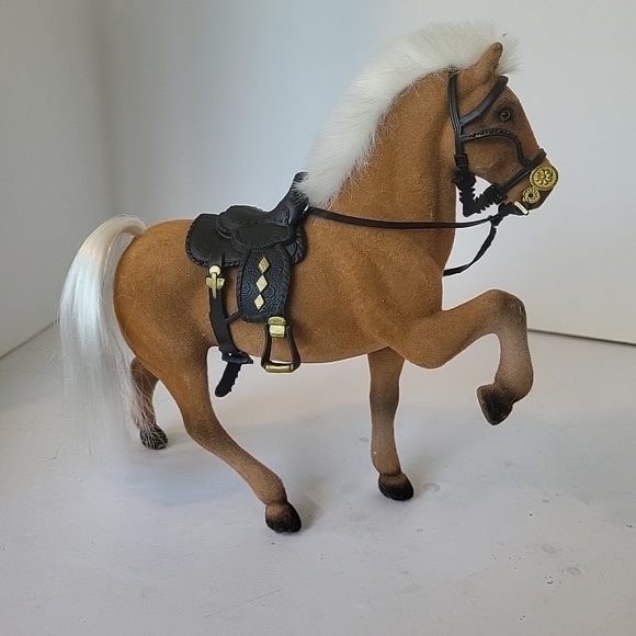 Marchon | Toys | Vintage Marchon Flocked Horse With Saddle | Poshmark